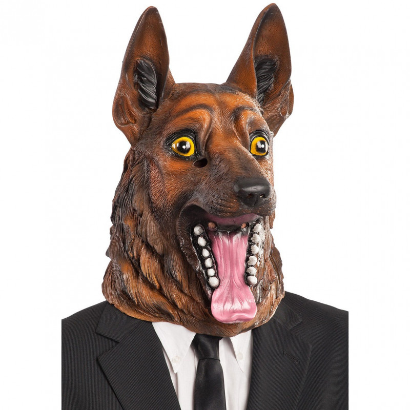 MASQUE CHIEN BERGER ALLEMAND EN LATEX